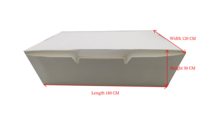 Plain Lunch Box Large (400pcs per carton) - Pakright (S) Pte Ltd